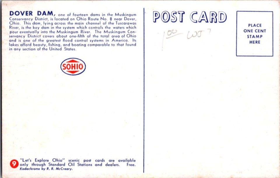 Dover Ohio OH : DAM SCENE j/09 BD1413 | eBay UK