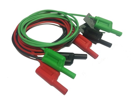 Red Black Green Piggyback Stackable 1.2m Test Leads for Megger 1552 ...