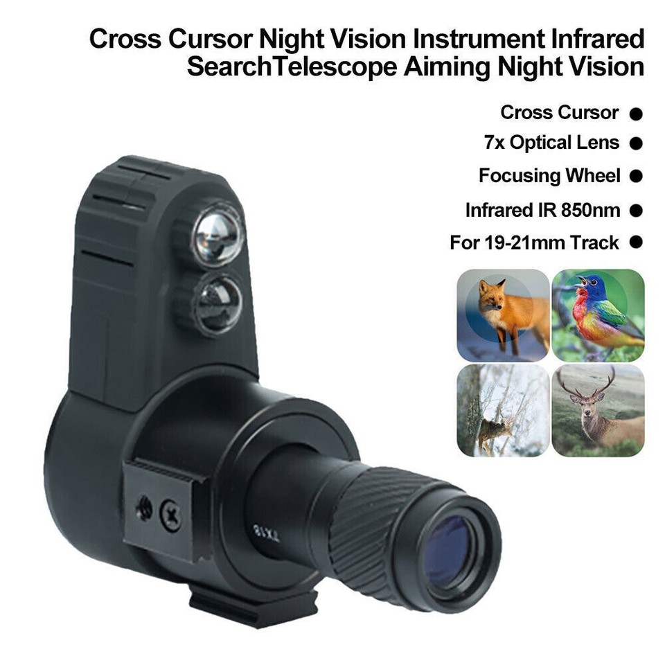 850nm Digital Night Vision Monocular 7X Infrared Scope Cross Cursor 200 ...