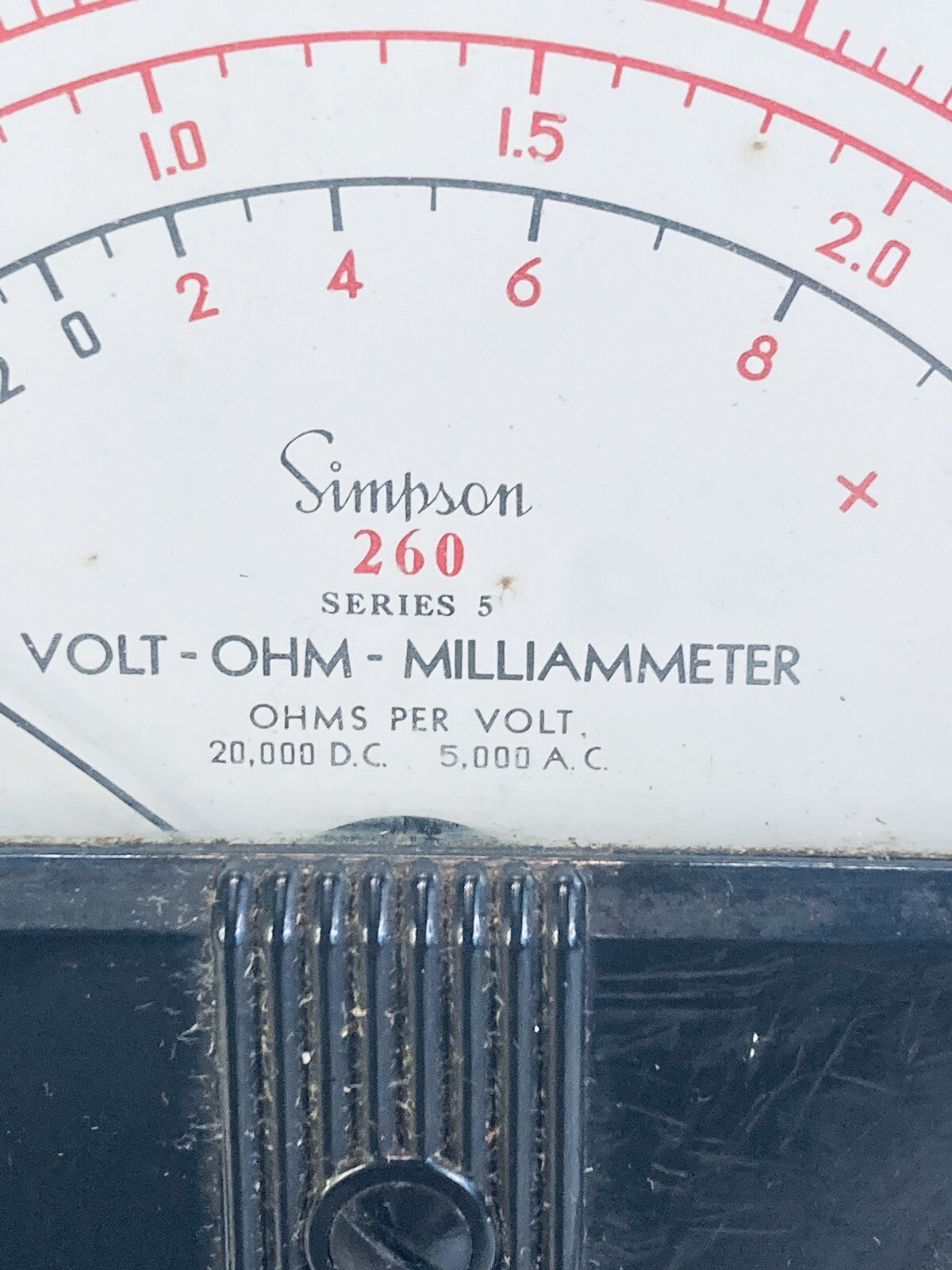 Simpson 260 Series 5 VOM Volt Ohm Milliammeter w/ 2 Leads Leather ...