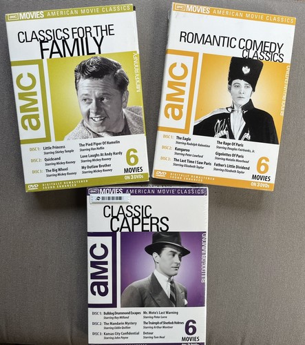 AMC 18 Classic Movies Capers Romantic Comedy Family DVD Box Set Lot of ...
