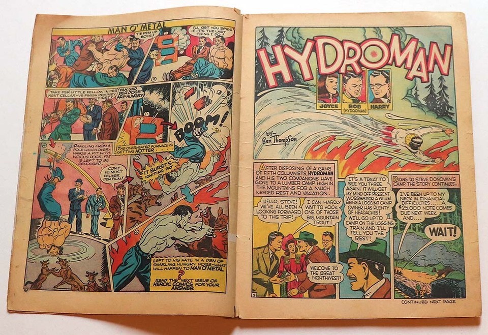 Heroic Comics #11 COVERLESS & INC (Hydroman, Man O' Metal, Purple ...