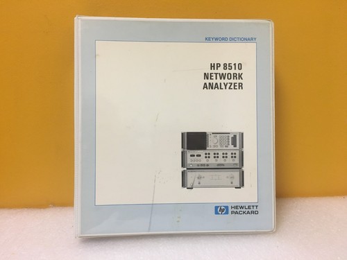 HP / Agilent 08510-90007 8510 Network Analyzer System Keyword Dictionary | eBay