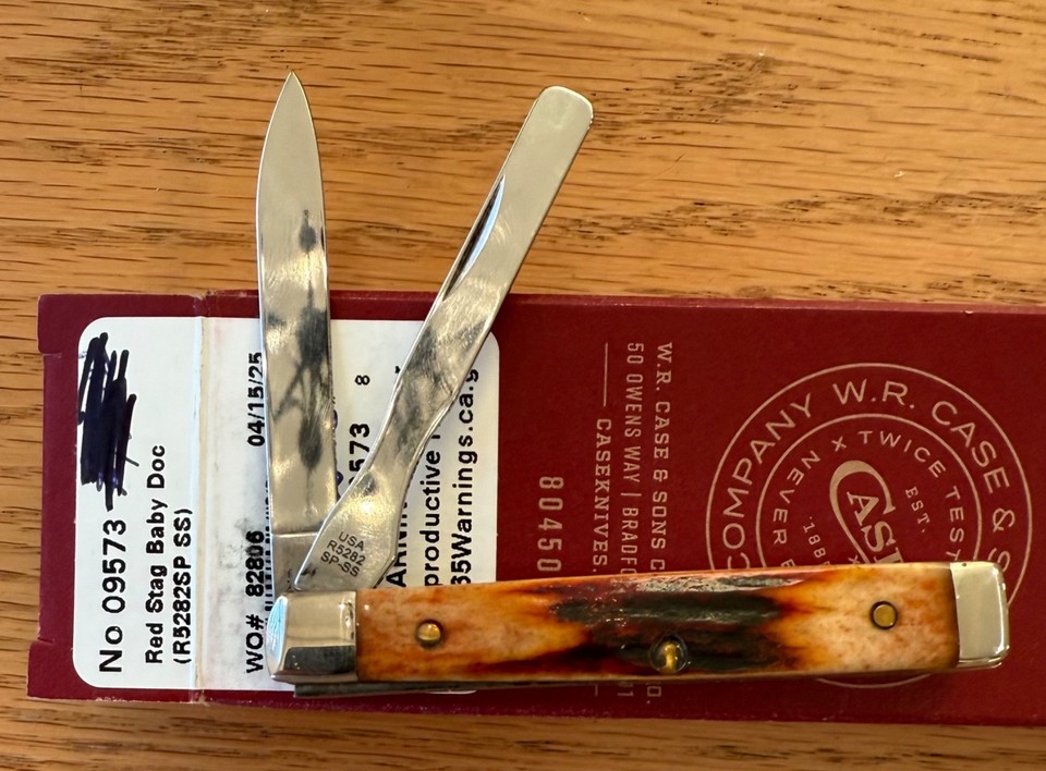 CASE RED STAG BABY DOCTORS KNIFE NEVER USED IN BOX #R5282 SP SS N4* | eBay