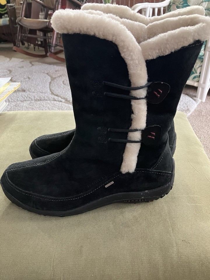 SALE Merrell Snow Boots Women’s US 11 Leather Polartec | eBay