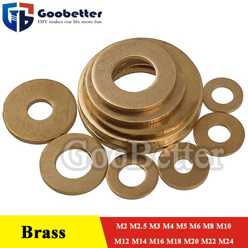 Brass Flat Washer Metric M2 M2.5 M3 M4 M5 M6 M8 M10 M12 M14 M16 M18 ...