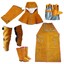 Welding Heat Insulation Protect Leather Aprons Gloves Shoe Cover ...