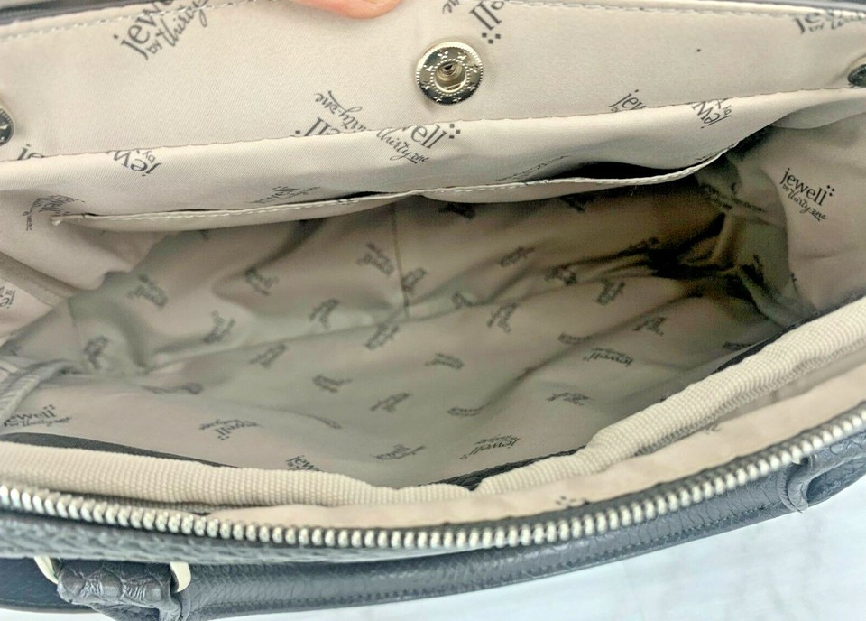 Jewell by Thirty-One~Purse Handbag w/ Removable Strap Roomy Gray Faux ...