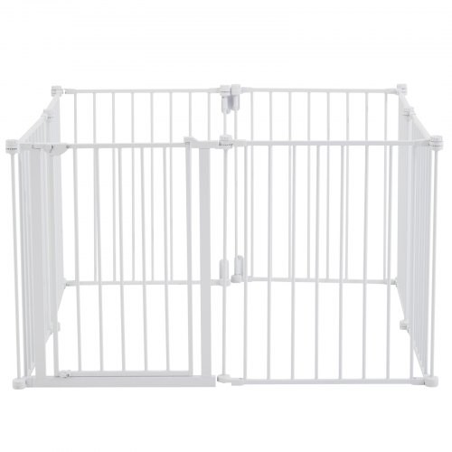 Baby Gate, 192 Inches Extra Wide, 28 Inches High 8-Panel Foldable Dog ...