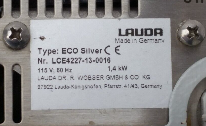 AS-IS Lot Of2 LAUDA ECO Silver Heated Immersion Water Bath Circulator ...