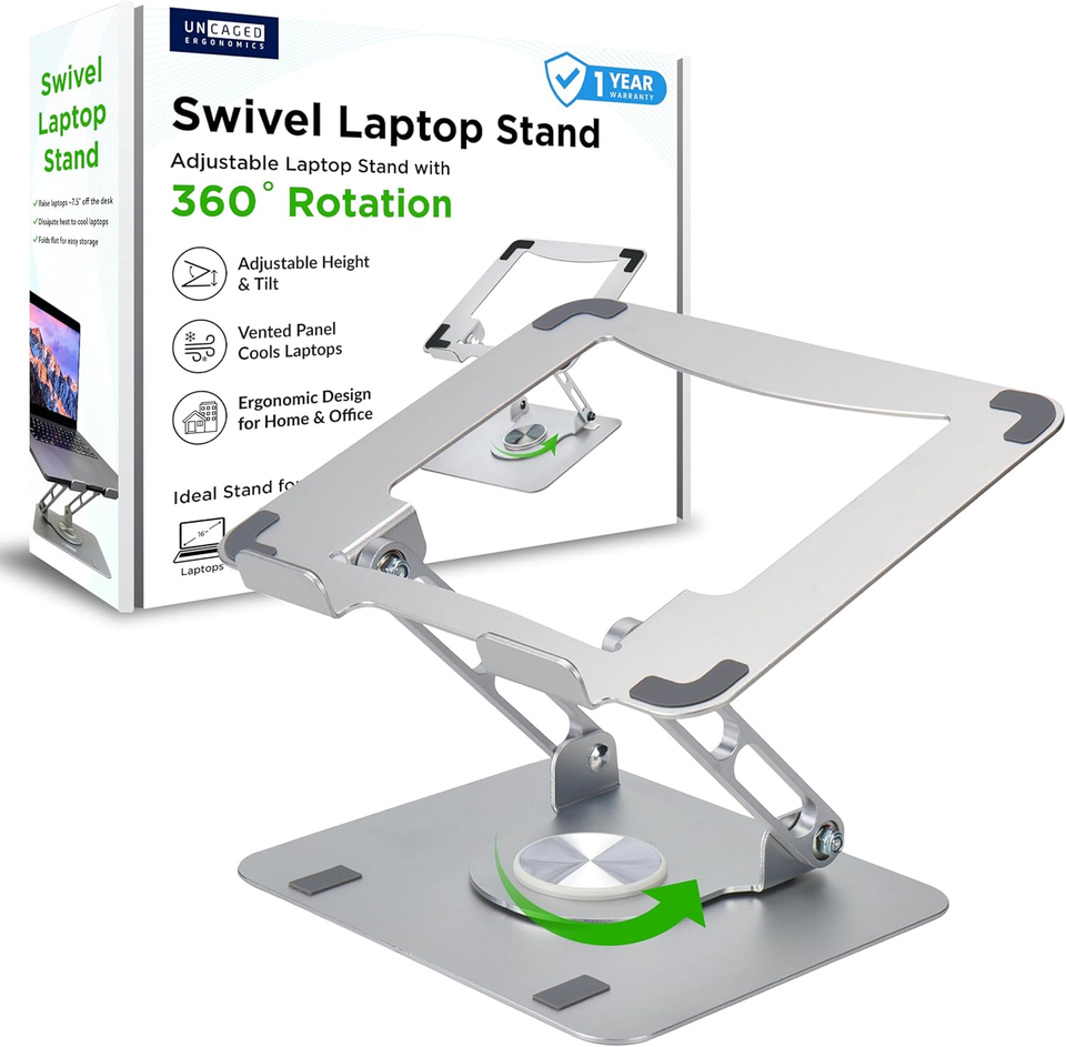 Swivel Laptop Stand for Desk, Adjustable Computer iPad Stand for Desk w ...