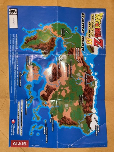 Dragon Ball Z The Legacy Of Goku 2 Map | eBay
