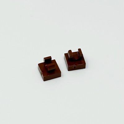 15712 LEGO Parts Tile Modified 1x1 w. Open O Clip REDDISH BROWN (2) | eBay