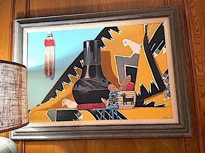 Large Native American / Southwest Art by Earl Hammock--44" FREE ...