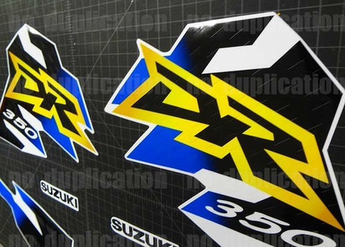 98' 1998 suzuki DR350 SE tank 6pc Blue/Black graphic decal stickers ...