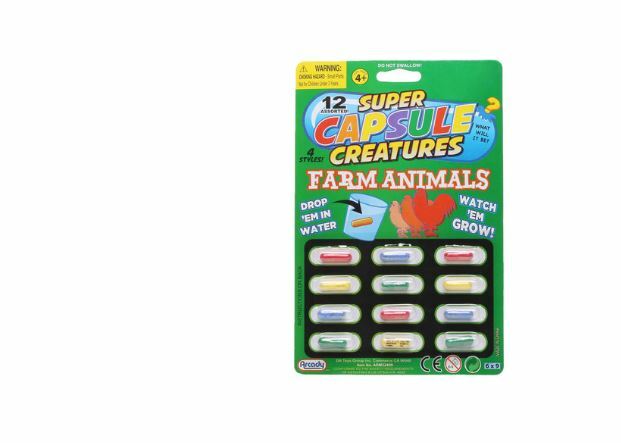 Capsule Creatures 12 Piece Foam Toy Magic Grow Dinosaur Wild Zoo ...