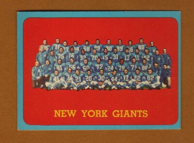 1963 Topps #60 ... New York Giants Team Card ... EX | eBay