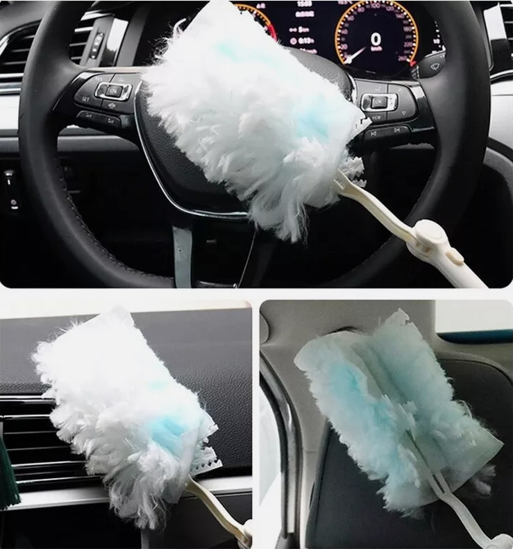 Flash Dust Magnet Fluffy Duster Kit with Extendable Long Handle & 20 ...