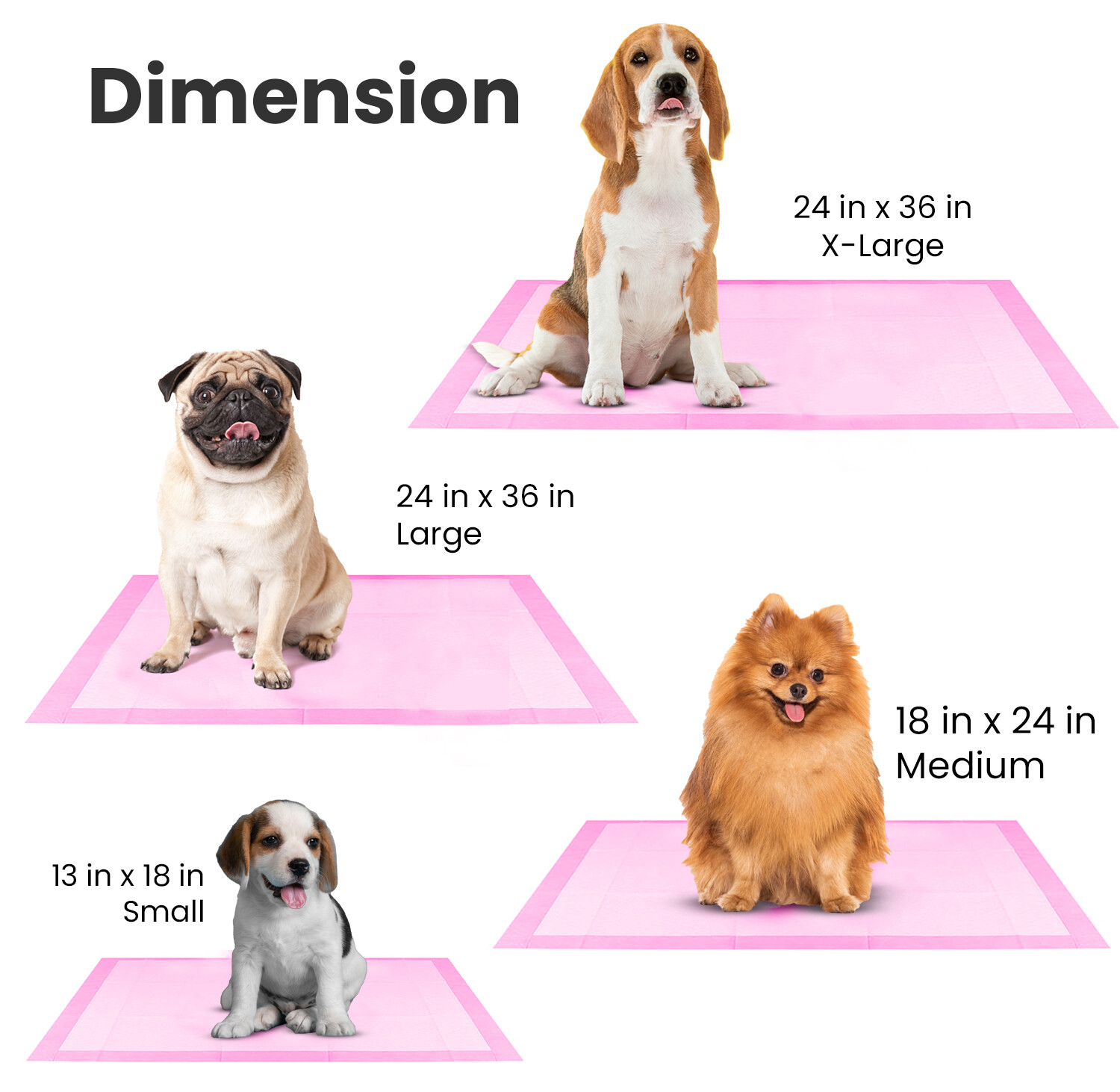 Kashmir Pet Pads Disposable 5-Layer Ultra-Absorbent Underpads Dog ...