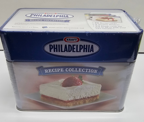 Kraft Philadelphia Recipe Collection Metal Recipe Tin w Recipes 2008 ...