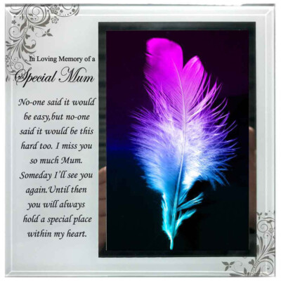 Special Mum Remembrance Photo Frame Memorial Display Card Display ...