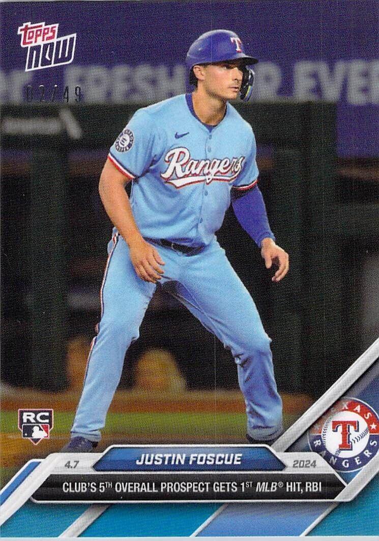 2024 Topps Now - Justin Foscue #47 Blue /49 (RC) for sale online | eBay
