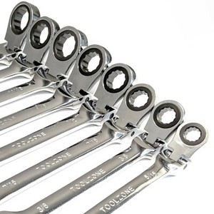 8 Piece Flexible Ratchet Spanner Set. AF Ratcheting Spanners with Flexi ...