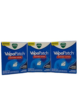 Vicks VapoPatch, Soothing Vapors, Non-Medicated, 5 Aroma Patches Lot Of ...
