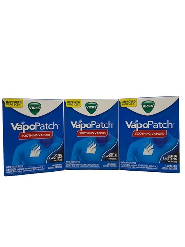Vicks VapoPatch, Soothing Vapors, Non-Medicated, 5 Aroma Patches Lot Of ...