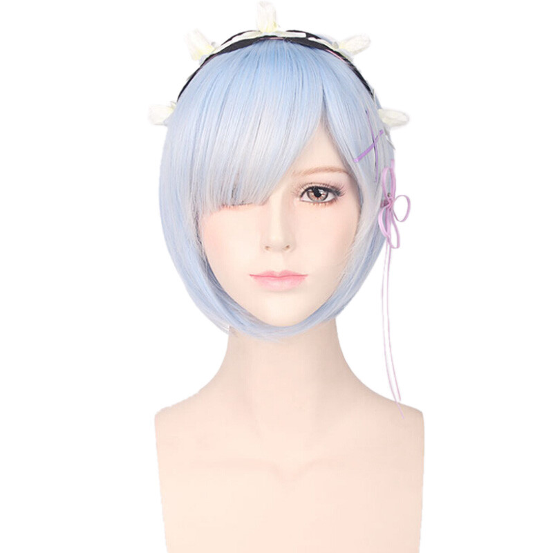 Hajimeru Isekai Seikatsu Rem Ram Twins Blue Pink Cosplay Wig +Pins ...