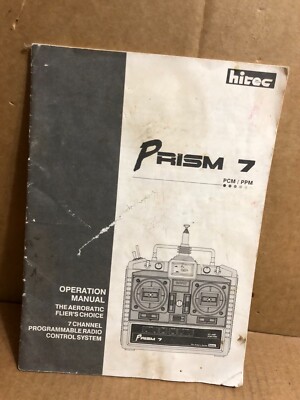 Hitec Prism 7 PCM RC Transmitter original **manual only 7-channel | eBay
