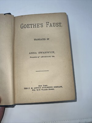 Faust A Dramatic Poem GOETHE Vintage Book Blue HC Translated Anna ...