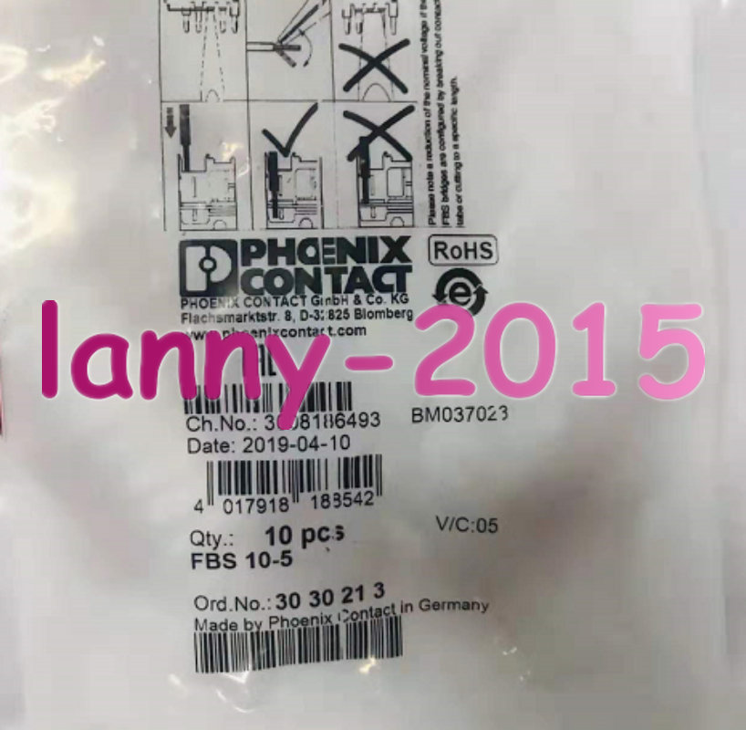 10PC NEW Phoenix shorting strip FBS10-5 3030213 shorting piece red | eBay