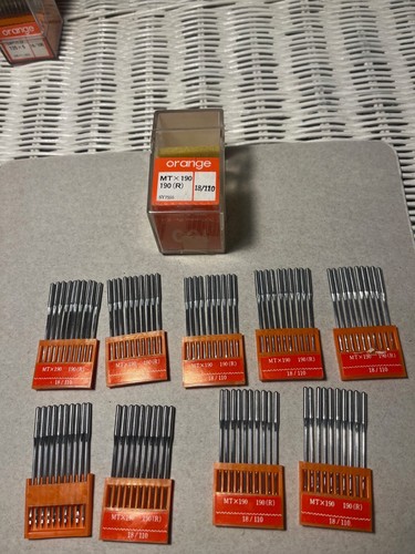 Pack of (10) Needles-ORANGE MT x 190-190 (R) SY7555 Size #18 / 110 | eBay