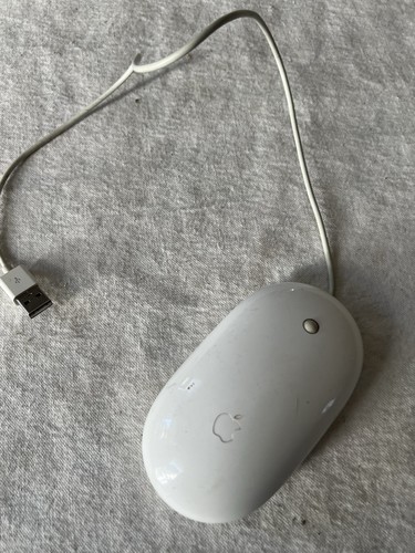 Apple Mighty Mouse Mac Pro Model A1152 White Optical USB Wired TESTED ...