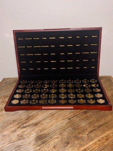Gold Plated 100 State Quarter Set with Display Cases | eBay