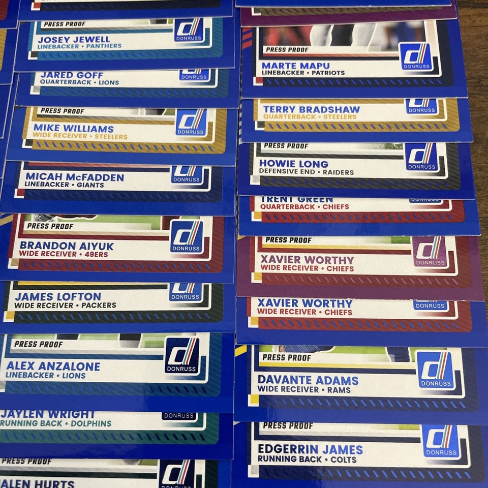 80+ 2025 Donruss Parallel Only Lot Blue Green Red Purple Stars Set ...