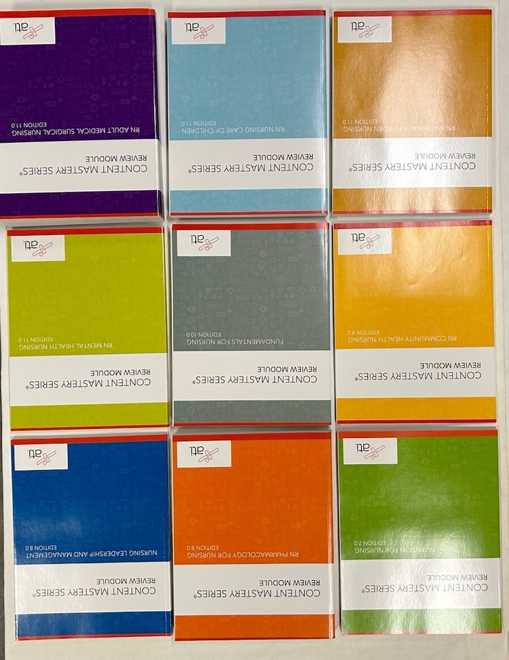 ATI Nursing Education Content Mastery Series Review Module Books Set 9 ...