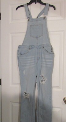Love Tree Womens Denim Distressed Blue Jean Overalls, Size: Small | eBay