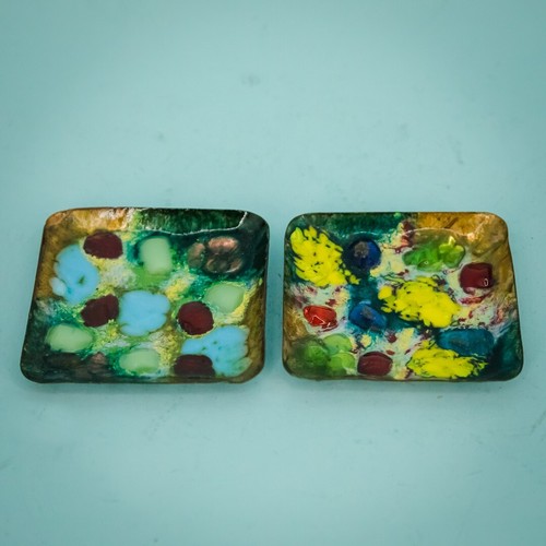 Vintage MCM J. Capo Esmaltes Enameled Enamelware Copper Jewelry Trinket ...