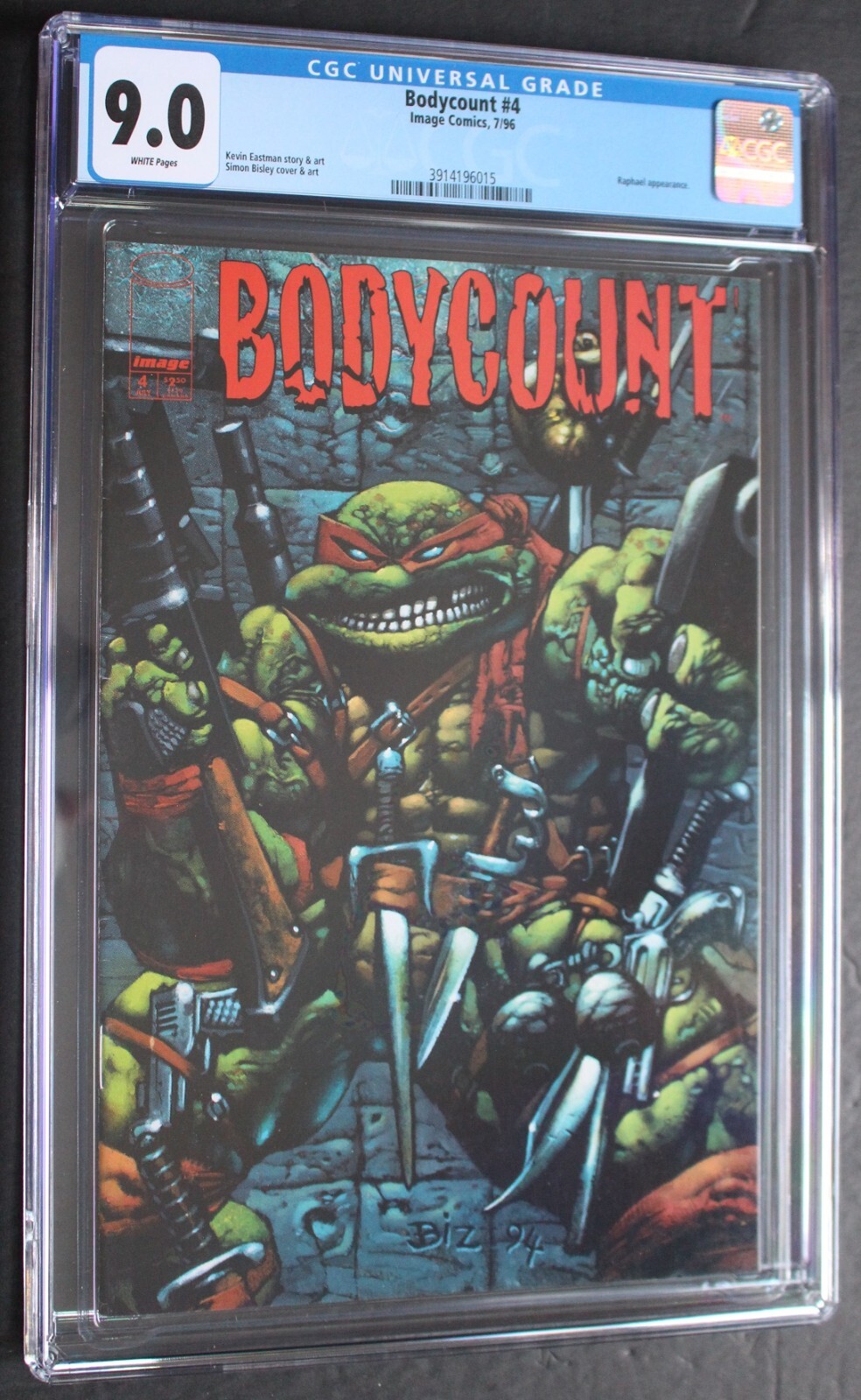 BODYCOUNT #4 Raphael Casey Jones Image 1996 Eastman Bisley VIOLENT TMNT ...
