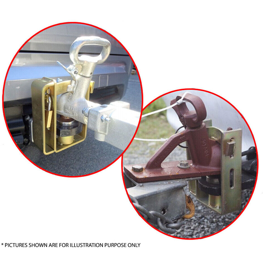 Heavy Duty Trailer Caravan Coupler Tow Hitch Lock Padlock 2 Stage ...