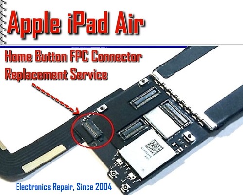 Apple iPad Air 1 2 5 Home Button FPC Connector Replacement Service - Motherboard | eBay