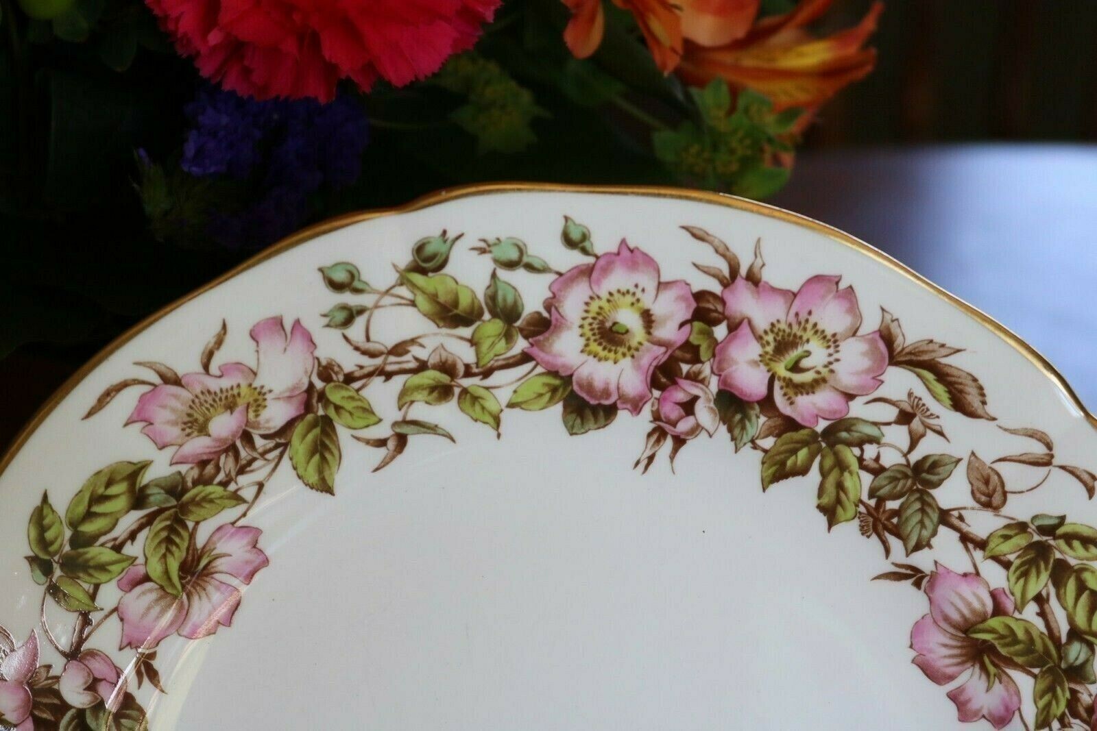 Adderley Bone China - BRIAR ROSE - Lawley England - 6 1/8" Saucers (2 ...
