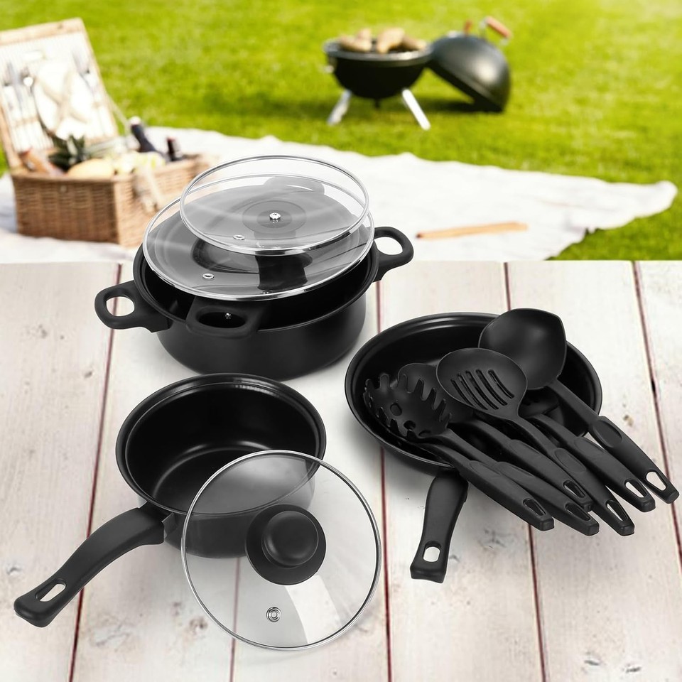 13 Piece Induction Cookware Set Nonstick Teflon Coated Pots and Pans ...
