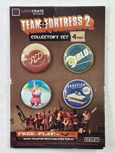 Team Fortress 2 Collector's Set 4 Pins- Loot Crate Exclusive -Brand New ...