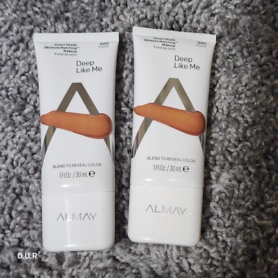 (2) Almay Deep Like Me Smart Shade Skintone Matching Foundation 500 ...