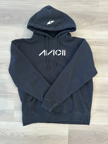 Avicii Official DJ Merch Promo Spell Out Pullover Black Hoodie ...