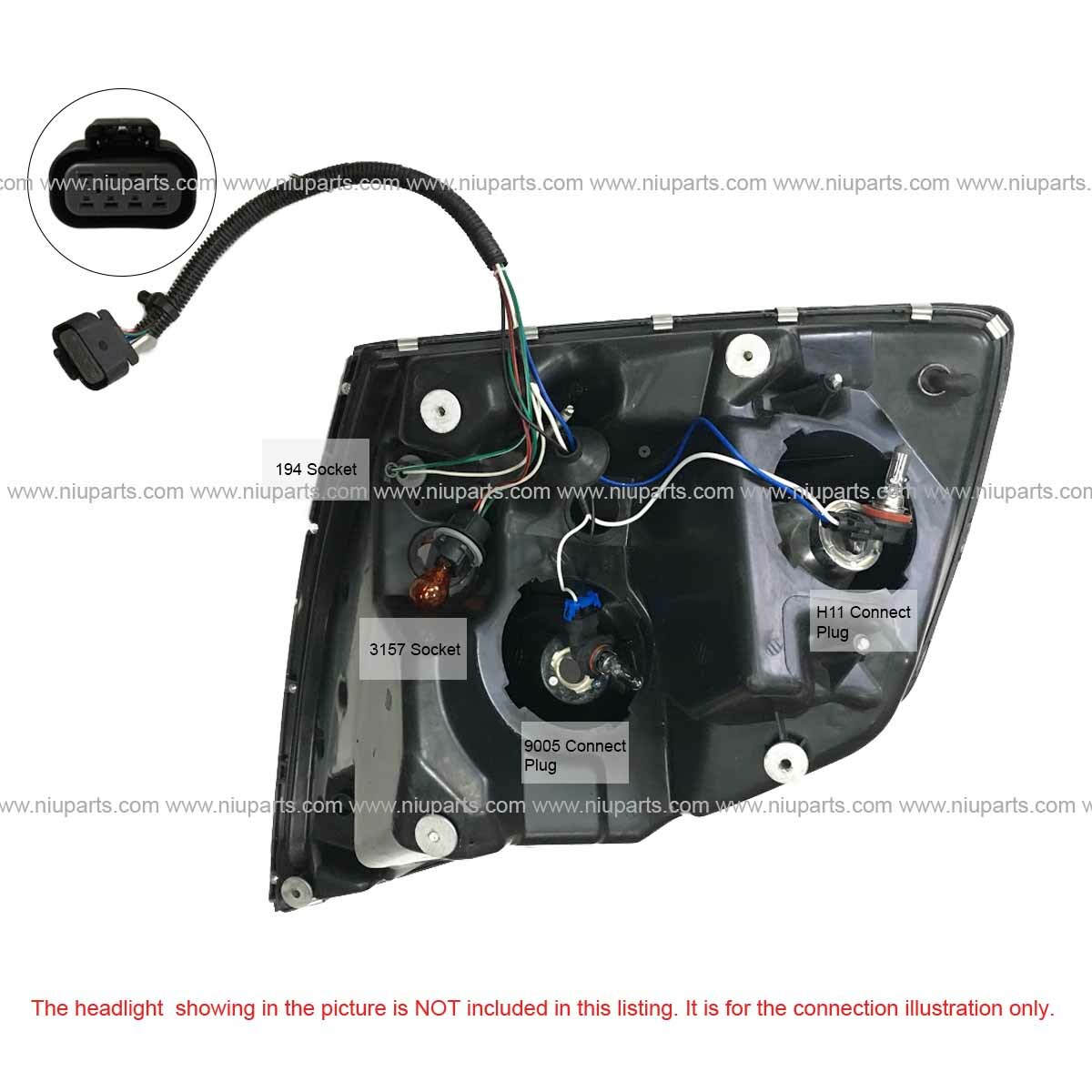 Wire Harness for High & Low Beam & Corner & Marker Light FIt Volvo VNL ...