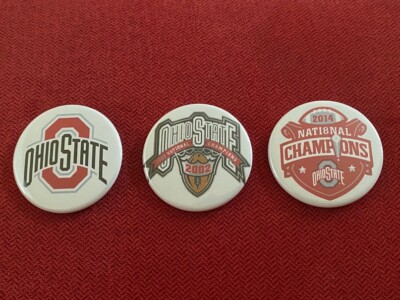 Ohio State Buckeyes CFB Champions memorabilia - 3 x 1.75" pin-back ...